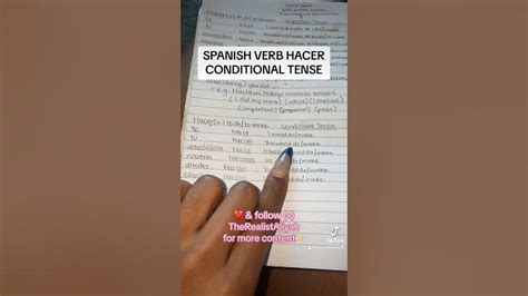 “hacer” Conditional Tense Español Youtube