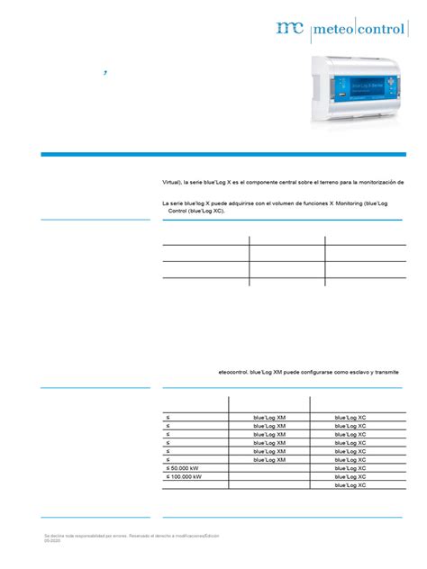 db bluelog xm xc es datasheet pdf informática ciencias de la