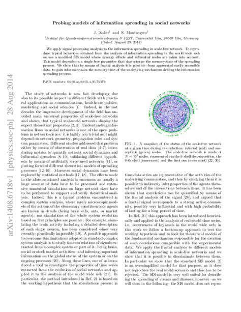 pdf probing models of information spreading in social networks