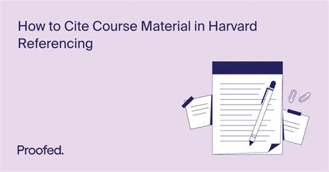 How To Cite Course Material In Harvard Referencing Proofeds Writing Tips