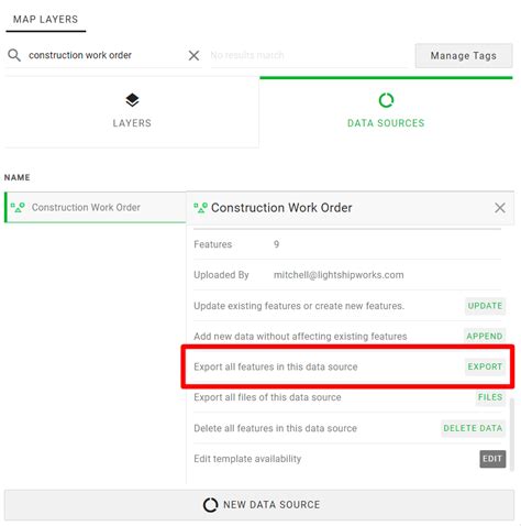 How To Export Data Lightship Support