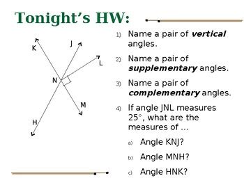 Angle Relationships Unit Powerpoint By Jennifer Letford TPT