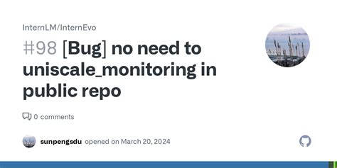 [bug] no need to uniscale monitoring in public repo · issue 98