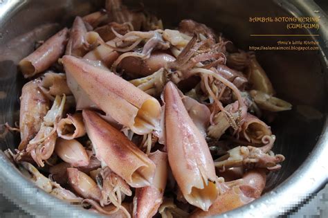 Cara Masak Sambal Sotong Kering Cumi Cumi Amies Little Kitchen