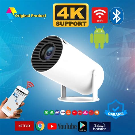 Jual PROYEKTOR ANDROID 4K WIFI Bluetooth PROJECTOR ANDROID MINI PROYEKTOR MURAH PROYEKTOR