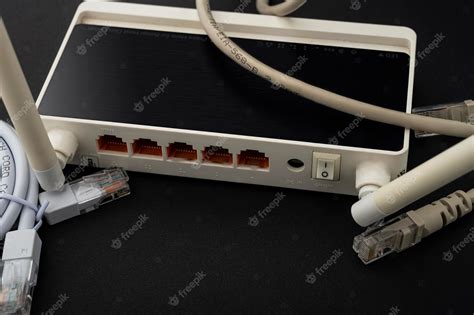 Premium Photo Wifi Router On The Table Data Transfer Internet
