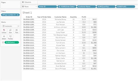 How To Create Table Pagination In Tableau Data Viz Canvas