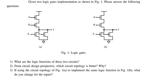 Solved Given Two Logic Gates Implementation As Shown In Fig
