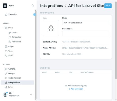 using ghost as headless cms in a laravel site alistaircol