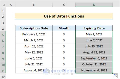 How To Add 3 Months To A Date In Excel 4 Easy Methods