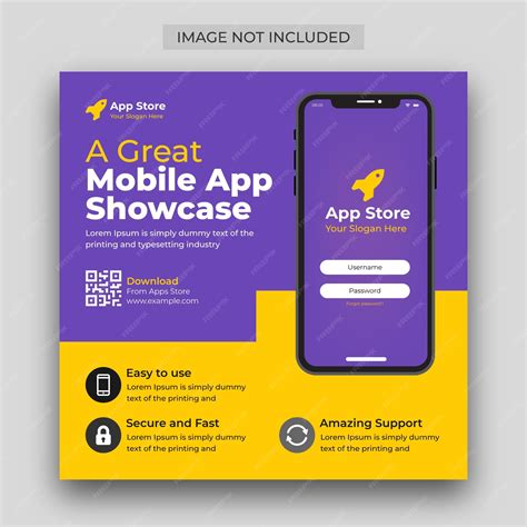 Premium Vector Mobile App Promotion Social Media Post Banner Template
