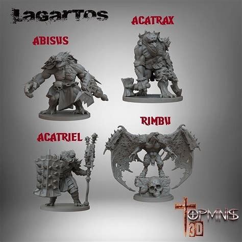 Lizard Men 3d Model 3d Printable Cgtrader