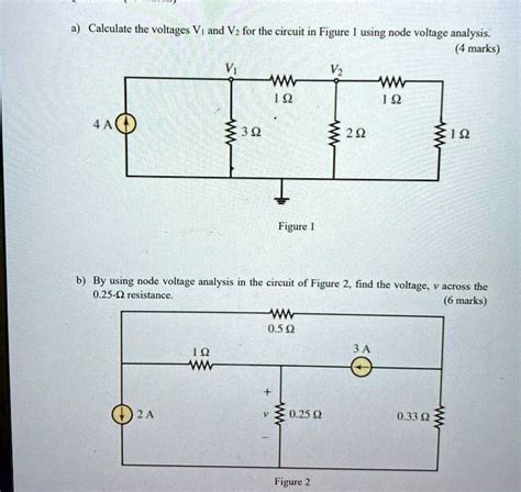 SOLVED Calculate The Voltages V And Vz For The Circuit In Figure Using Node Voltage Analysis