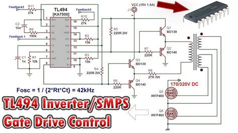 Skema Pwm Tl494 Smps 14 Pwm Ic Tl494 Simple Smps Ferrite Inverter