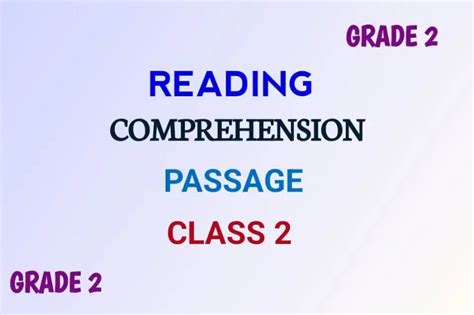 Class 2 English Reading Comprehension With Answers