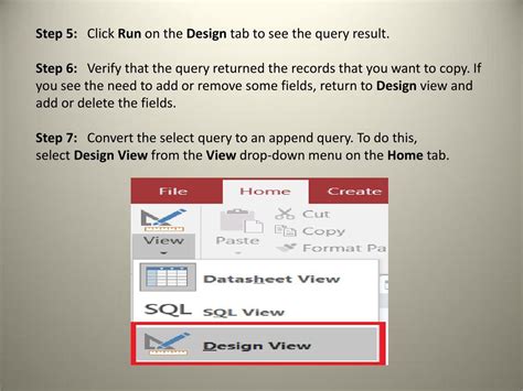 Ppt Creating An Append Query In Microsoft Access Powerpoint