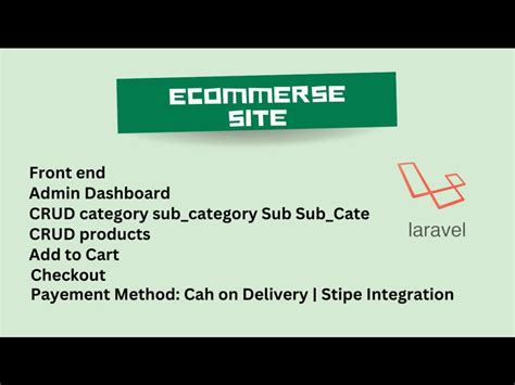 Ecommerce Website Laravel Framework With Admin Panel Upwork