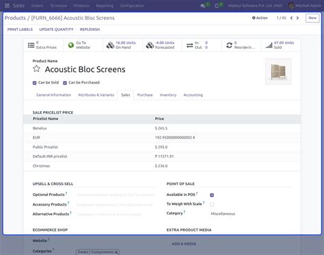 Odoo Display Pricelist Price On Products Webkul