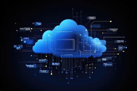 Premium Ai Image Cloud Data Storage Database Firewall Internet Connection Abstract