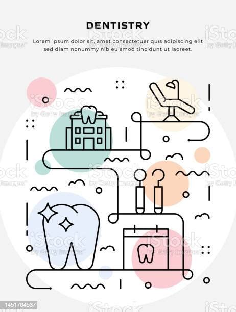 포스터 전단지 웹 배너 템플릿에 대 한 치과의 얇은 선 그림 X 레이에 대한 스톡 벡터 아트 및 기타 이미지 X 레이 각경