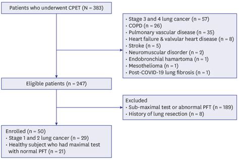 The Study Flowchart Cpet Cardiopulmonary Exercise Test Copd