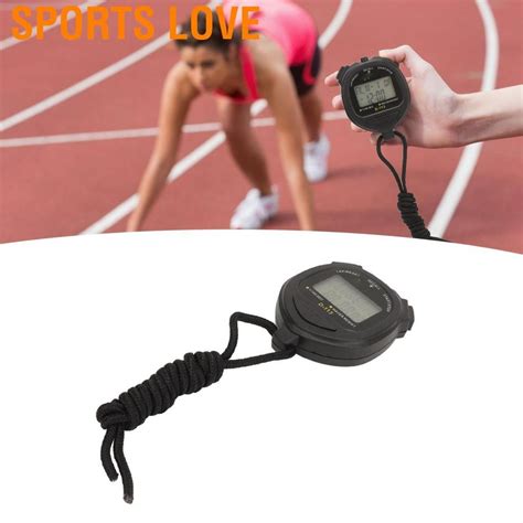 Sports Love Digital Stopwatch Sports Timer 60 Memory Split Memory Easy พร้อม Lanyard สำหรับการ