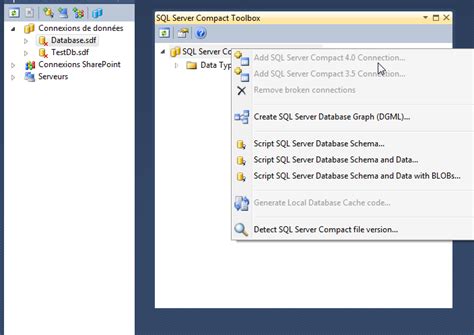 C Sql Server Compact Toolbox With Disabled Add Connections Options