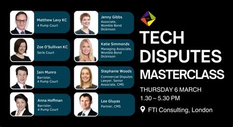 Join Us On Thursday 6 March 130 530 Pm For The Scl Tech Disputes