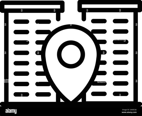 City Building Location Icon Outline Style Stock Vector Image And Art Alamy