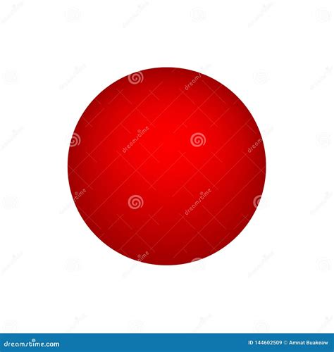 Red Sphere Basic Simple 3d Shapes Isolated On White Background