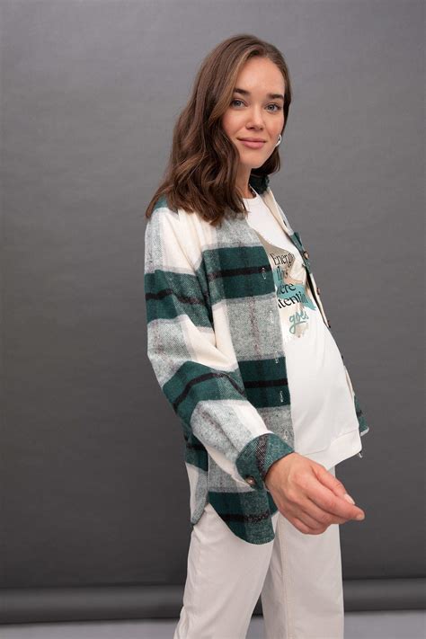 أخضر نساء بلوزة بأكمام طويلة اوفر سايز 2700502 Defacto