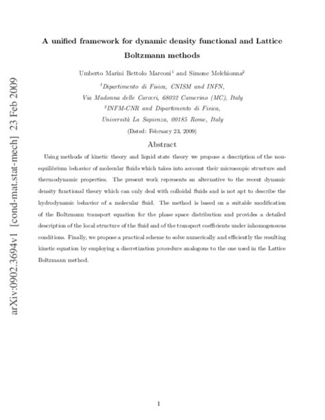 pdf a unified framework for dynamic density functional and lattice