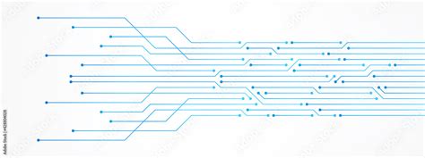 Abstract Technology Background Blue Circuit Board Pattern Microchip