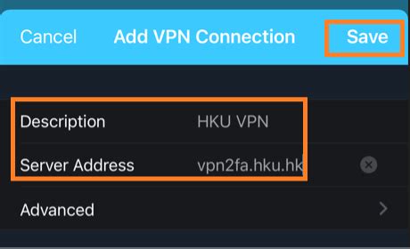 Setup Procedure Of HKUVPN With Multi Factor Authentication MFA For IOS Devices Information