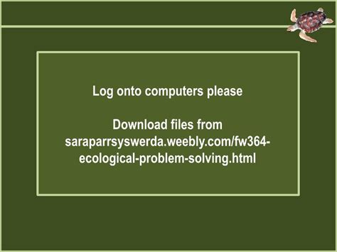 Ppt Fw364 Ecological Problem Solving Powerpoint Presentation Free Download Id 2050962
