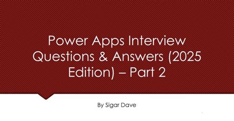 Buffly22vhrlc 🔥 Power Apps Interview Questions And Answers