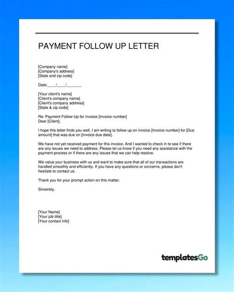 Create Professional Follow Up Letters With Editable Templates Artofit