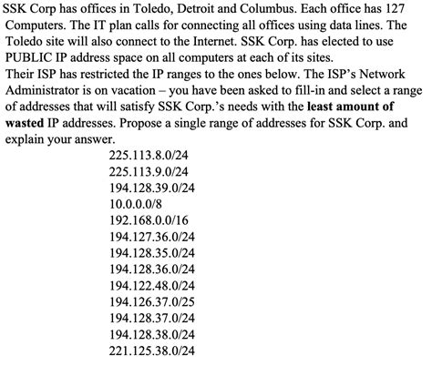 Solved IF YOU DON T USE THE CORRECT IP GIVEN I WILL Chegg Com