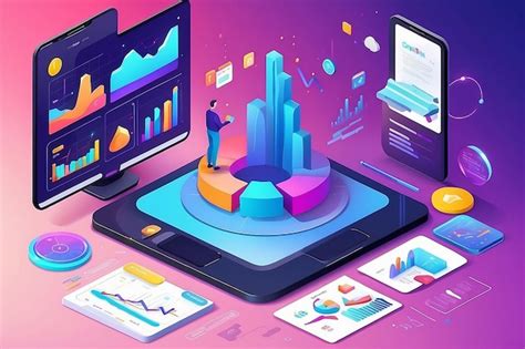 Premium Photo Crm Software Isometric Vector Illustration Client Data Analytics And Storage
