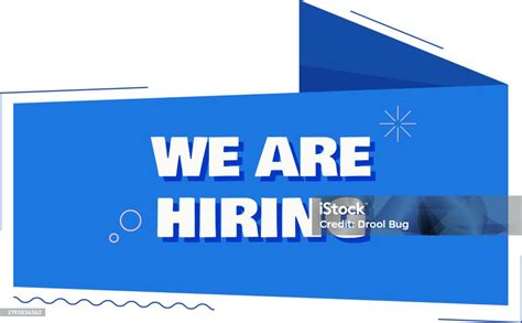 현수막을 모집하고 있습니다 우리는 커뮤니케이션 포스터를 고용하고 있으며 연사와 빈 배지가 있는 광고 배너를 구합니다 객실 있음에 대한 스톡 벡터 아트 및 기타 이미지