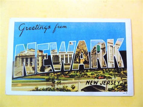 Retro Postcard Font Greetings From Texas Vintage Postcard Print Blue
