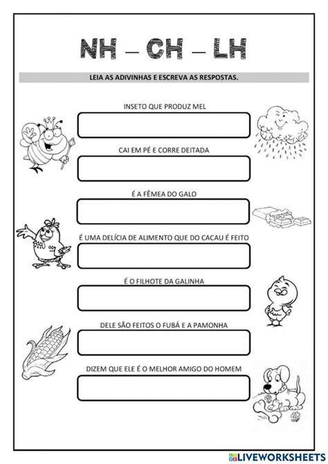 28 atividades com ch lh e nh para imprimir online cursos gratuitos – Artofit