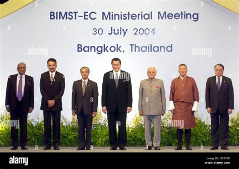 Foreign Ministers Attending The Bimst Ec Ministerial Meeting In Bangkok