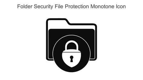 Folder Security File Protection Monotone Icon In Powerpoint Pptx Png And Editable Eps Format Ppt