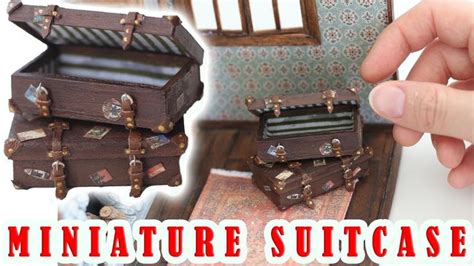 How To Make Miniature Suitcase Diy Dollhouse Diy Suitcase Miniatures Doll House