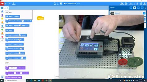 Vex V5 Brain Setup And Motor Program Using A Simple Gear Train Youtube