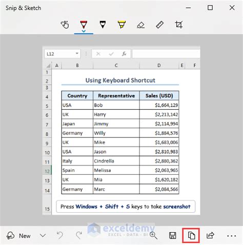 How To Export Data And Save As Image In Excel