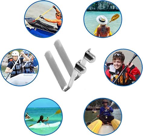 8pcs Spring Clips 8mm Kayak Spring Clips Stainless Steel Push Button