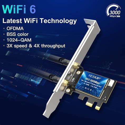 Edup Pcie Wifi Card Bluetooth Ax Mbps Ax Dual Band Ghz Ghz Pci E Wireless