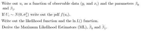solved suppose the conditional mean of y is a linear